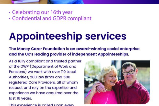 MCF Appointeeship Services Leaflet | Appointeeship | Deputyship | Money ...